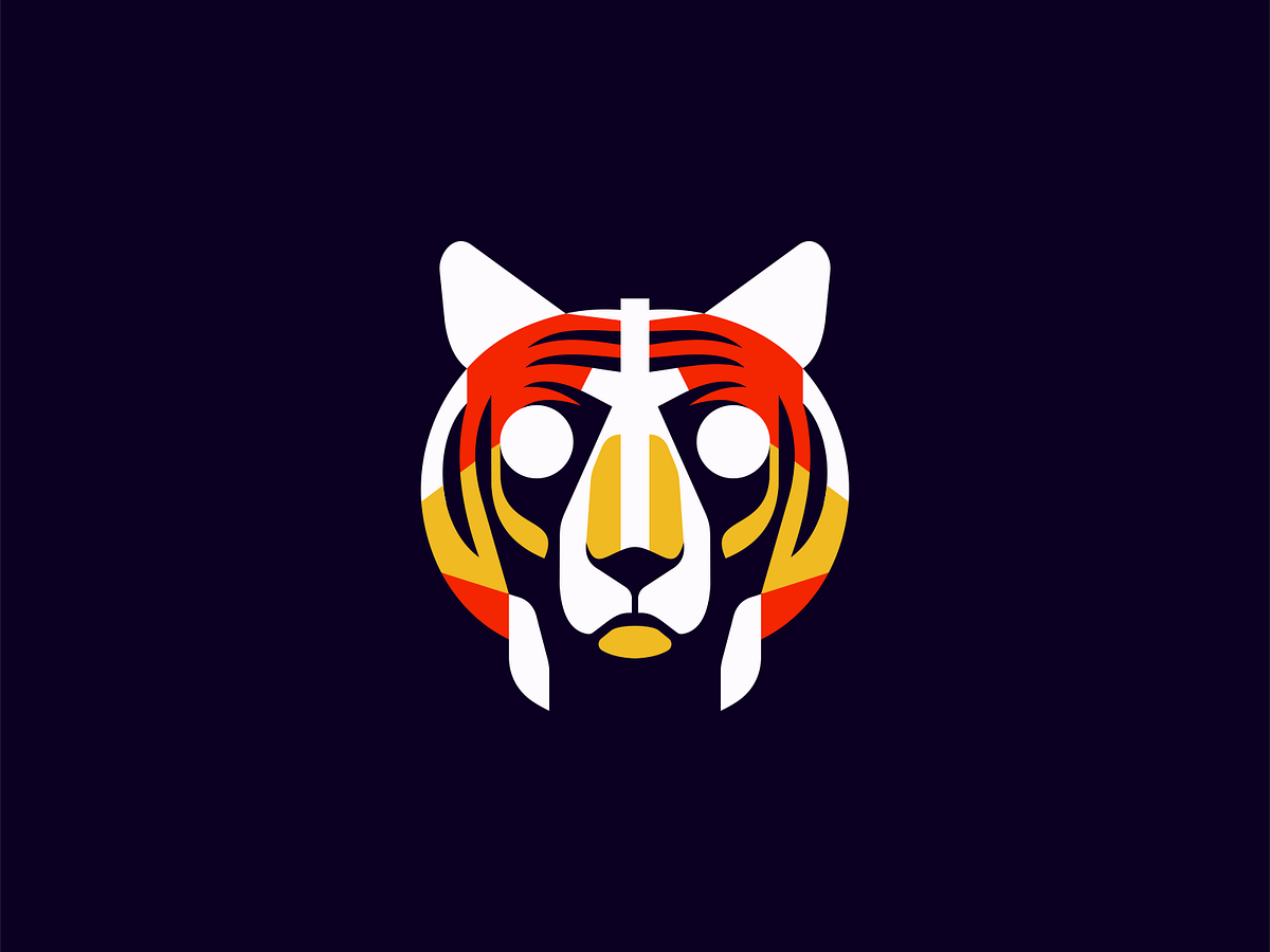Geometric Tiger Logo by UNOM design on Dribbble