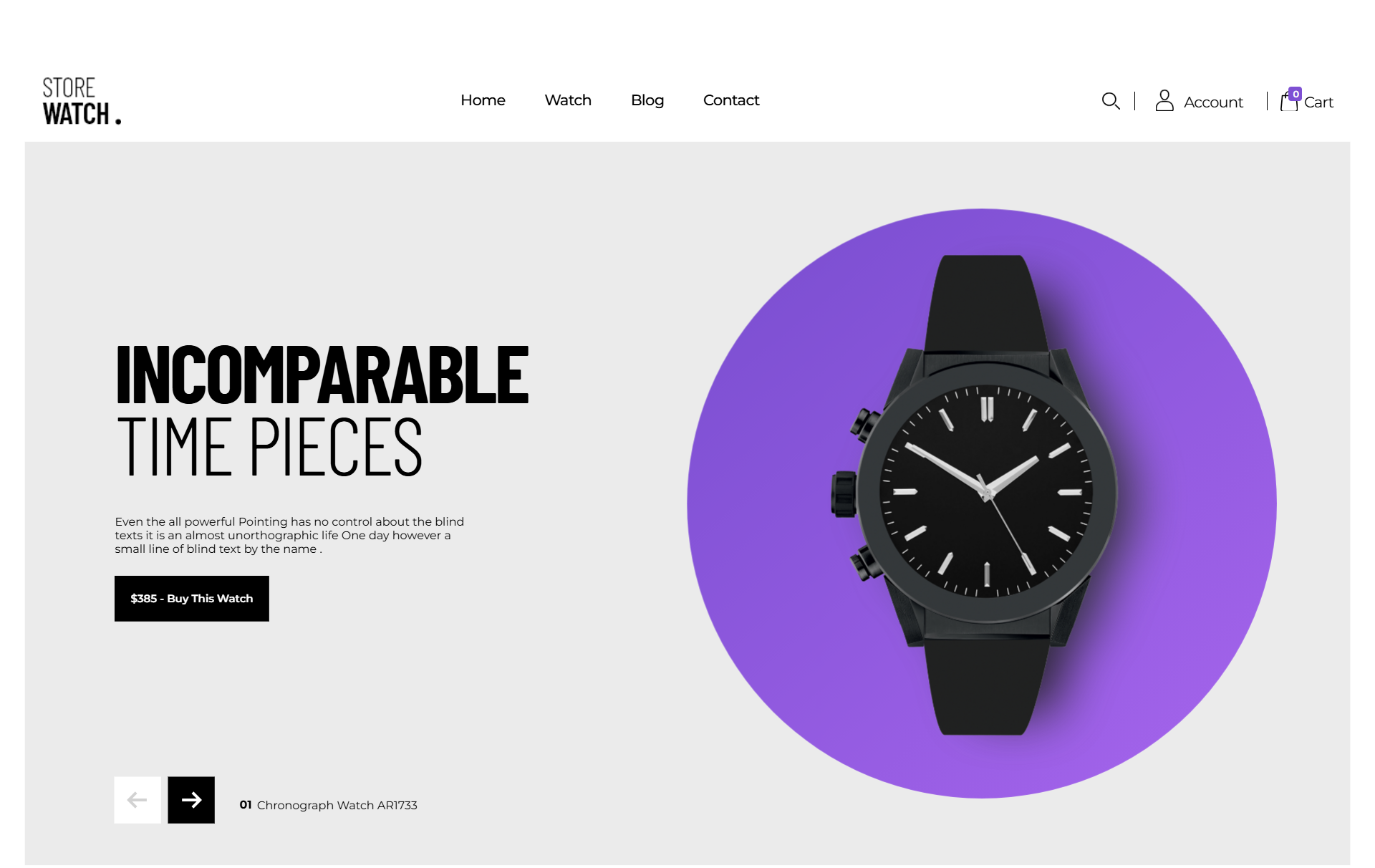 Luxury Watch Store – E-commerce Website by Sam Designer on Dribbble