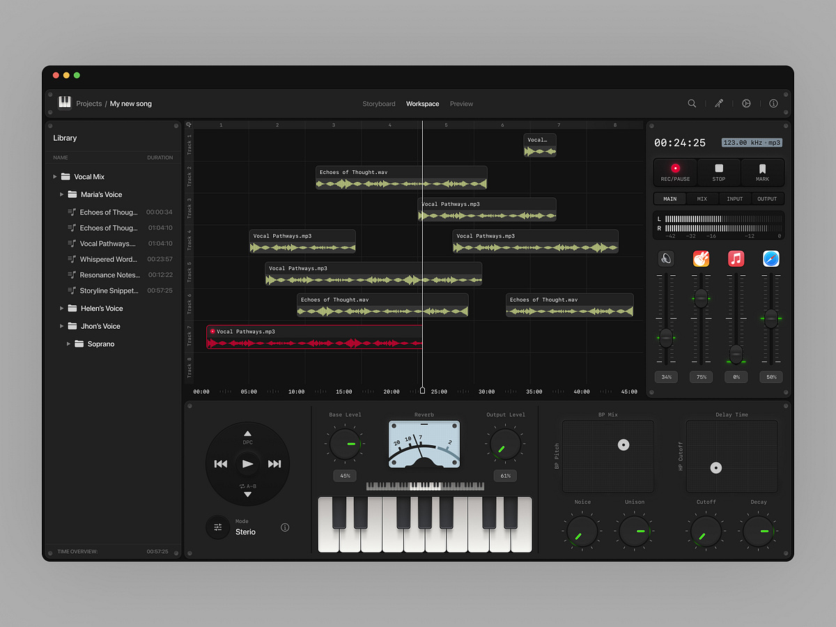 Musical App. DAW for Music Creation by Serhii Huba for Equal on Dribbble
