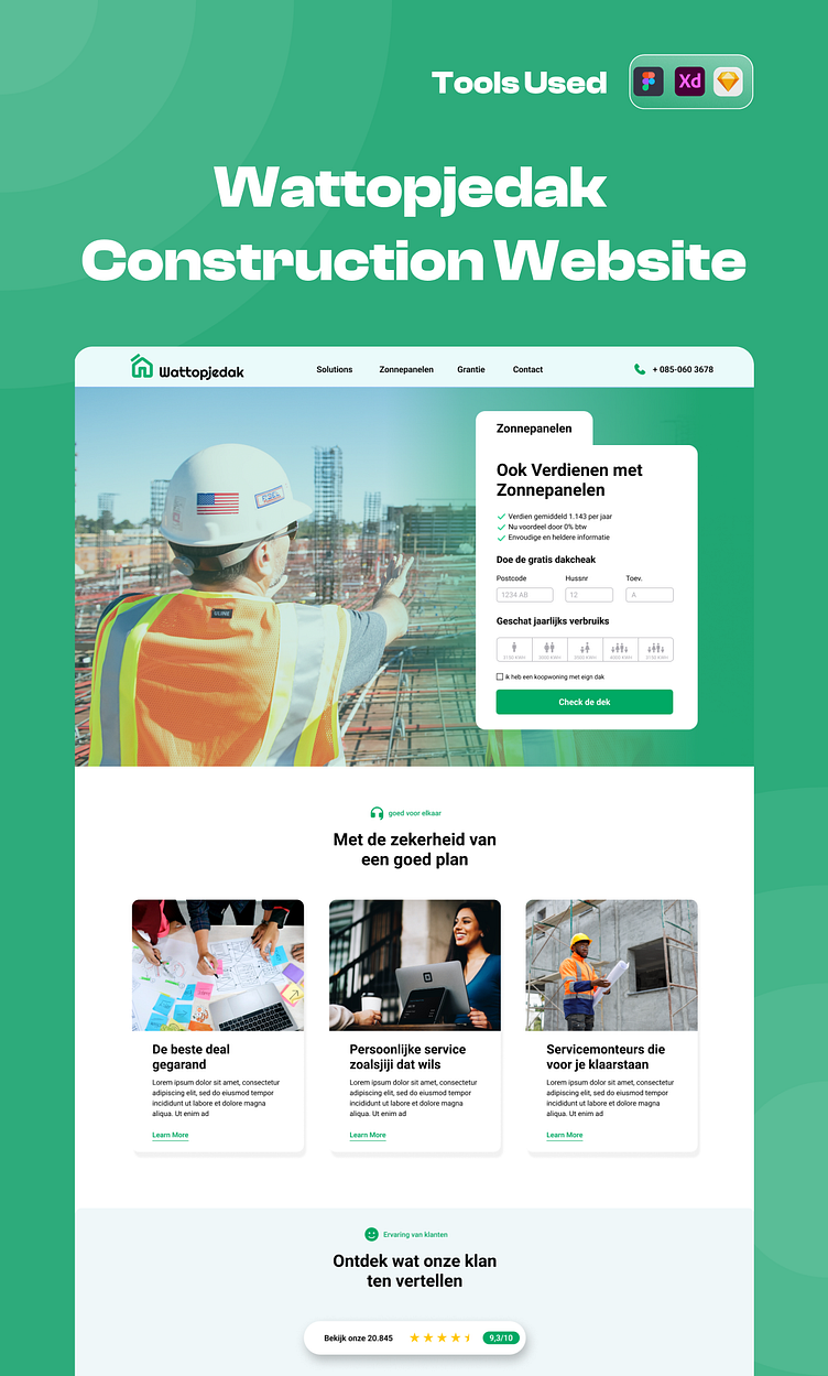 Construction Website Ui Design by Portfolio By Faisal on Dribbble