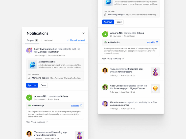 Task Management | Notifications by Ofspace SaaS for Ofspace on Dribbble