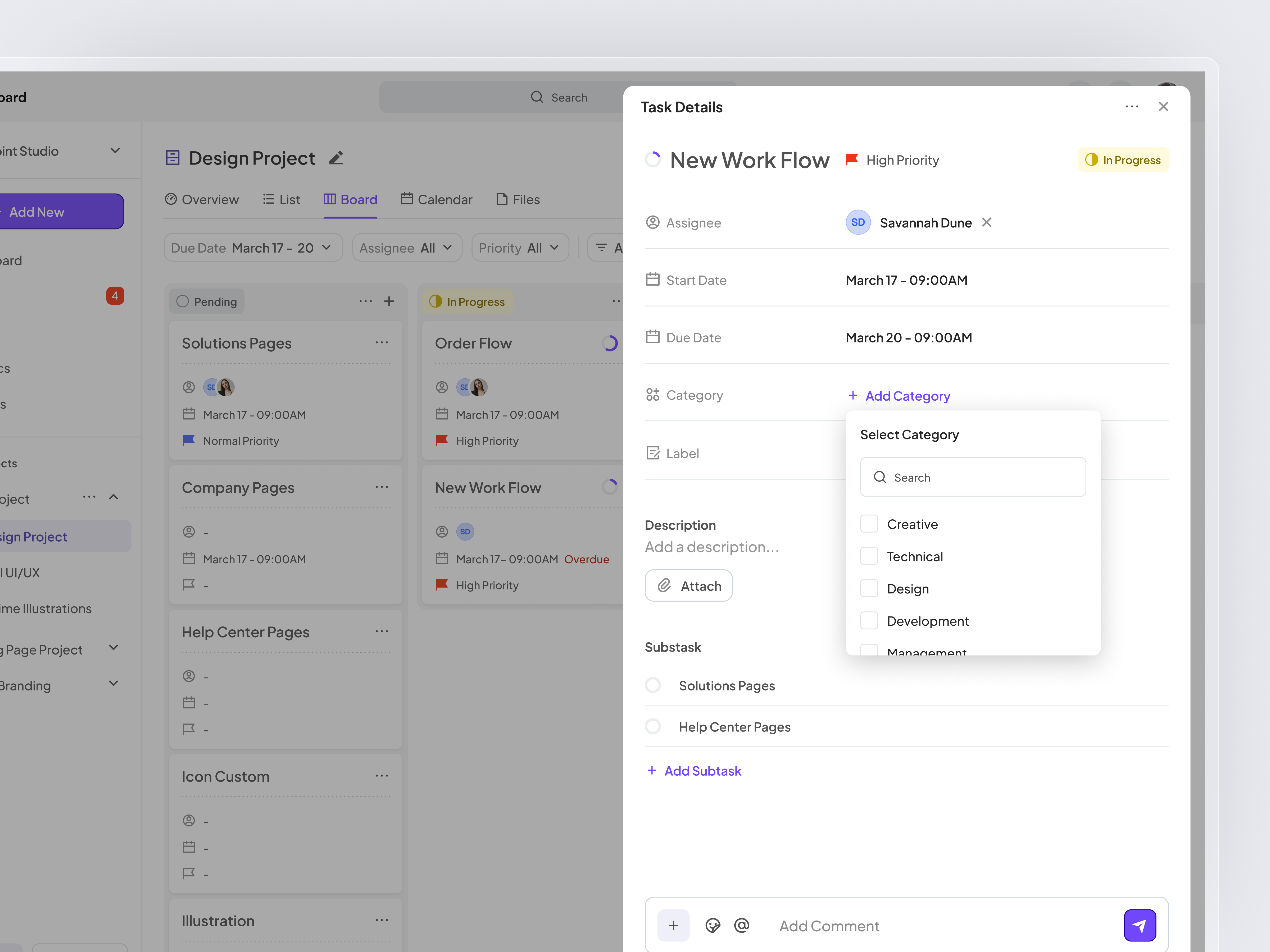 Taskboard - Task Details Task Management Dashboard Webapp Saas by Ahmad ...