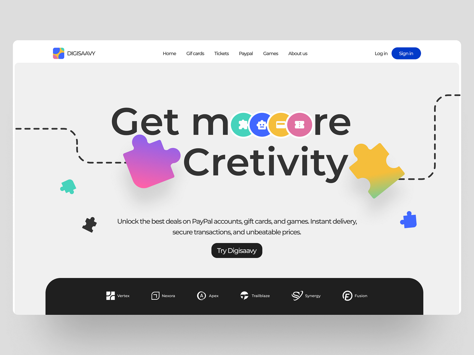 Digisaavy – Your Hub for Accounts & Gift Cards by Amin Hamidi on Dribbble