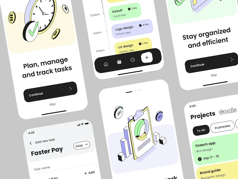 Task Management App designs, themes, templates and downloadable graphic ...