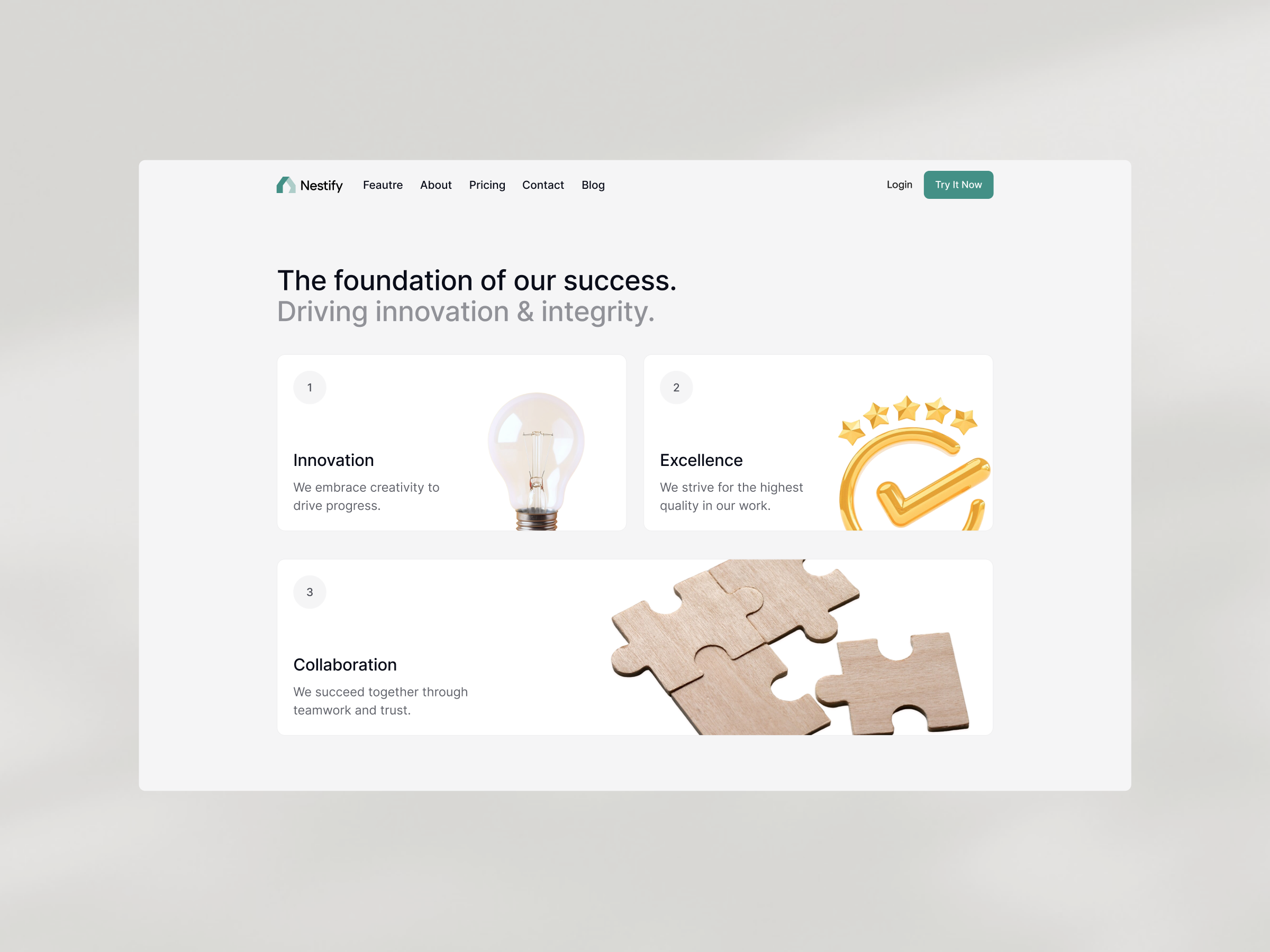 Nestify - Architectural & Interior Drawing [About Us Page] by Hafiza☁️ for Kretya Studio on Dribbble