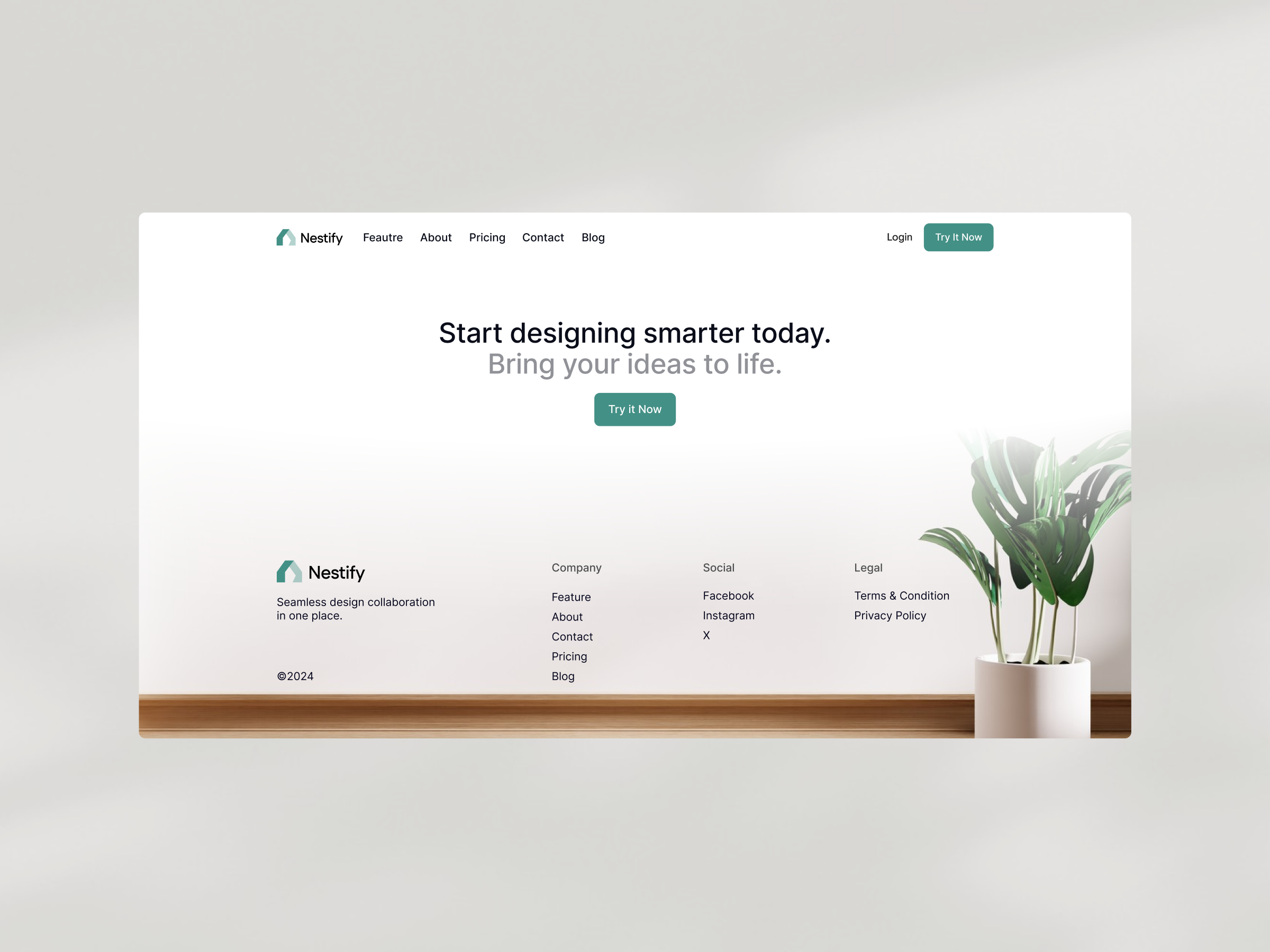 Nestify - Architectural & Interior Drawing [About Us Page] by Hafiza☁️ for Kretya Studio on Dribbble