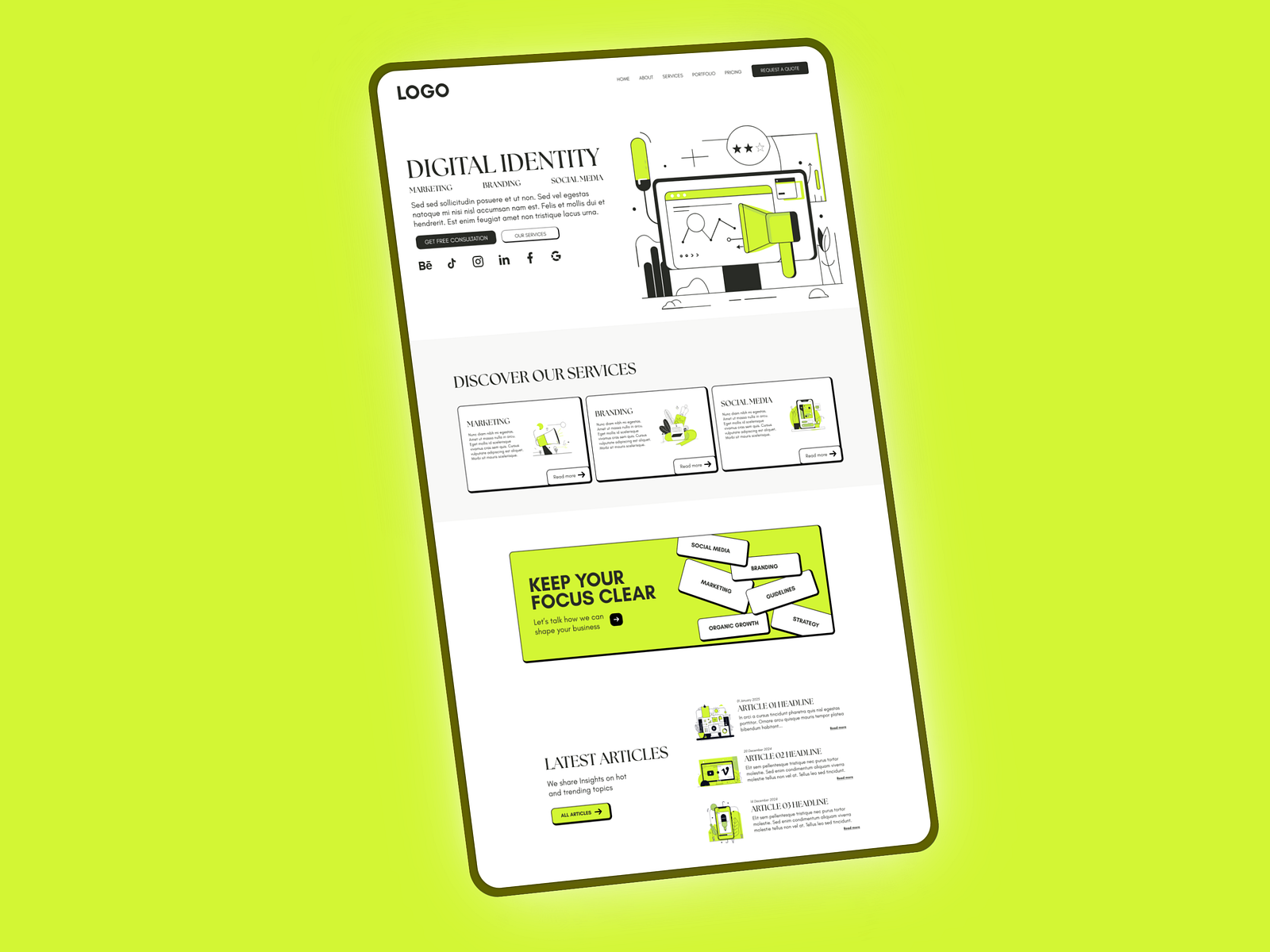 Draft / Idea - MockUp Marketing Homepage by DooDigital on Dribbble