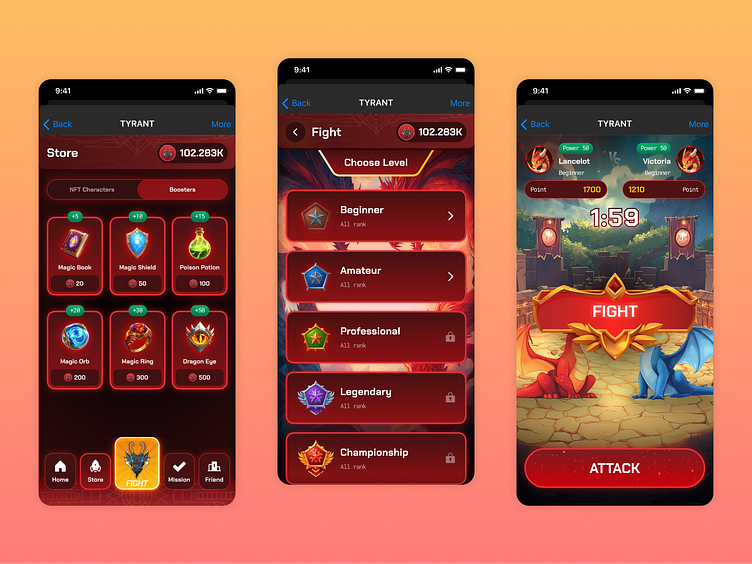 Tyrant - Dragon Fight Game by Tran Thanh Lam on Dribbble
