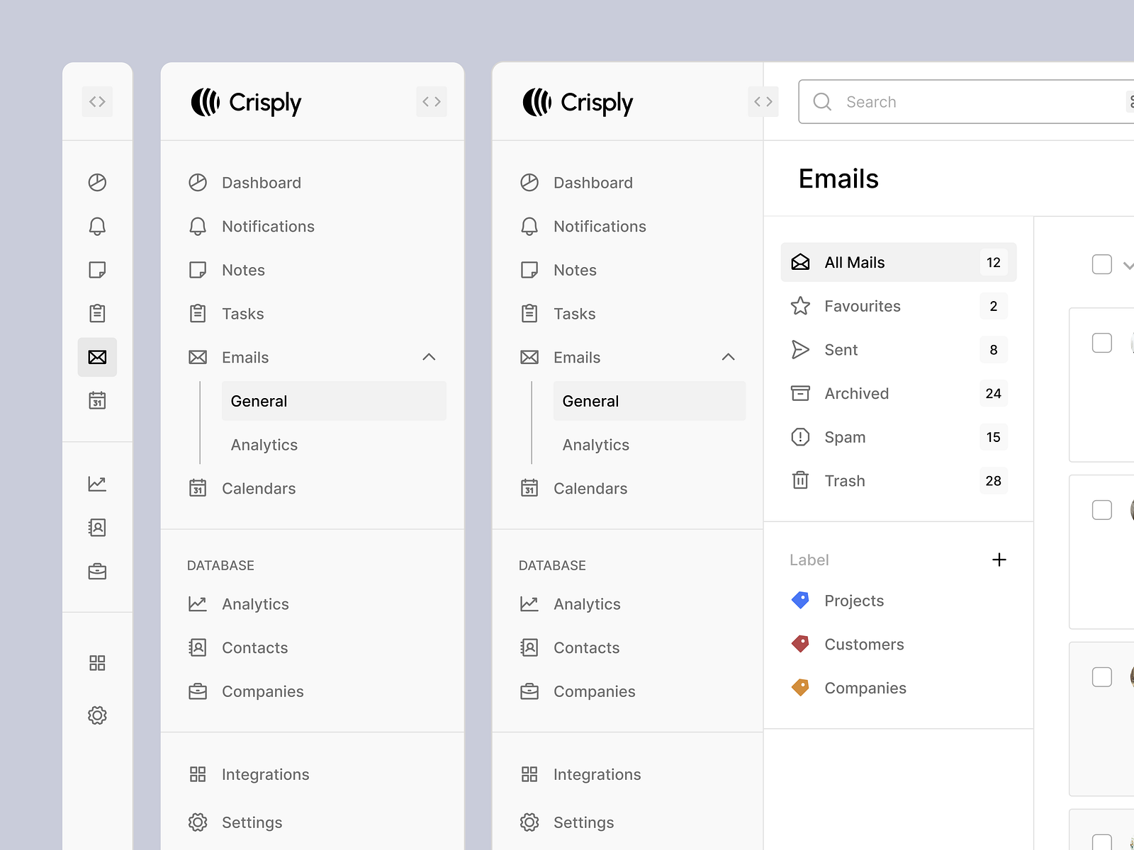 Crisply - Side Bar Menu CRM Dashboard by Illiyin Studio on Dribbble