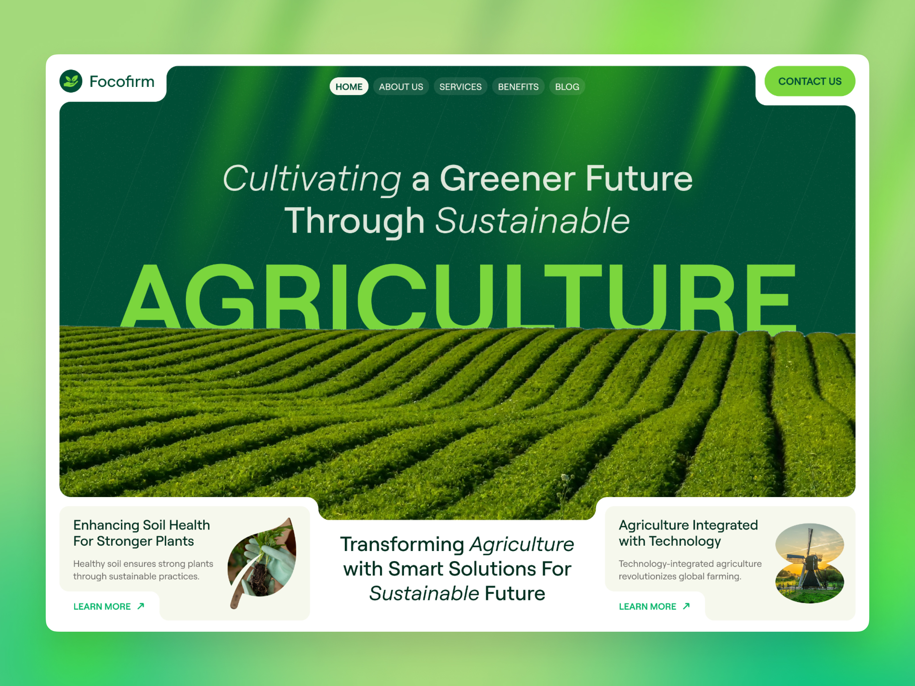 Sustainable Agriculture Website Design by Jubaer Alam for FocoTik UI/UX ...