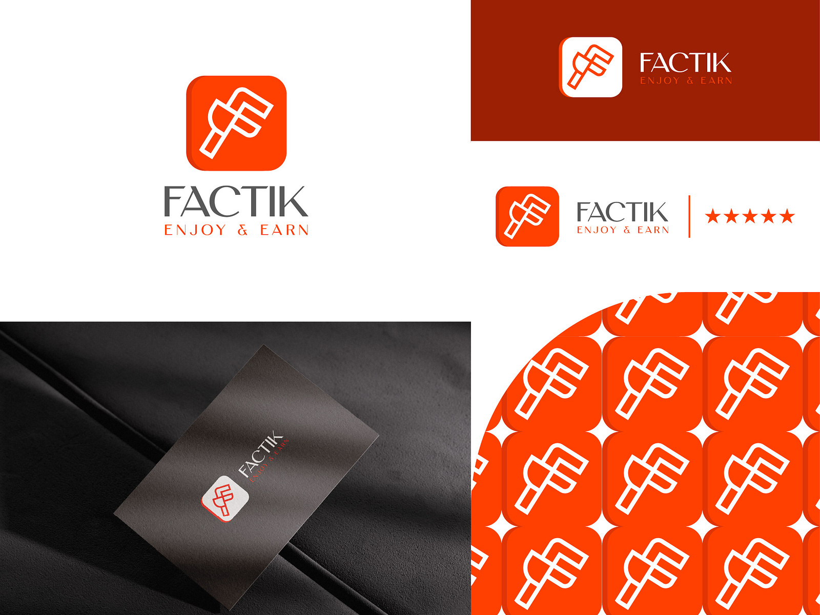 Factik music player logo design by Bappi Roy on Dribbble