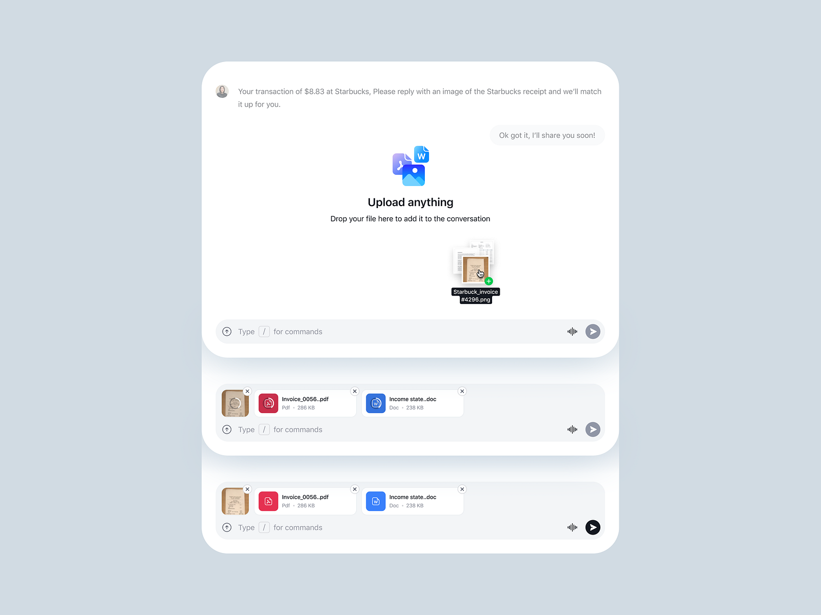 Upload Docs - Oode Chat AI by Shinas P for Stead on Dribbble