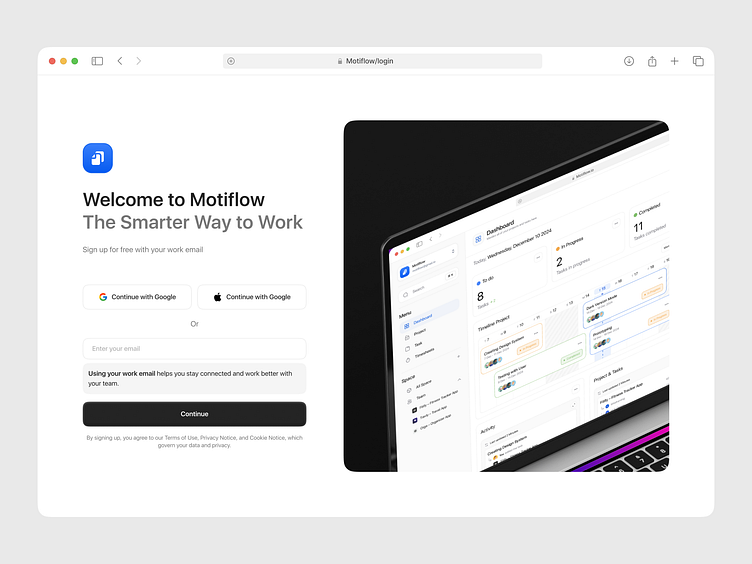 Motiflow | Dashboard Login Screen by Devin Nizar 🛸 for Orphis Studio on ...