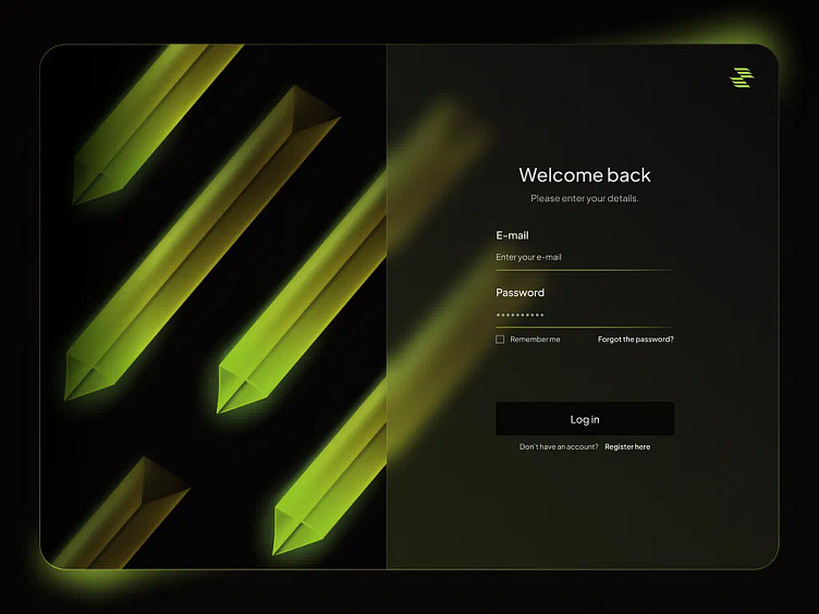 Login page by Aleksandra Zwolan on Dribbble