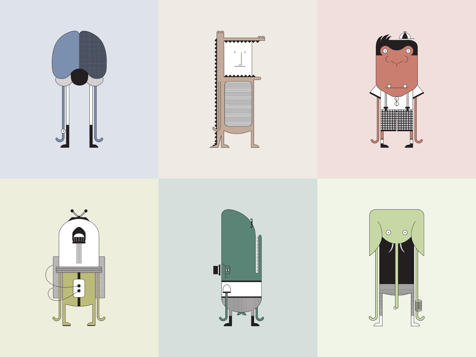 Rolling Tree characters, part 1 by Devani Janssen on Dribbble