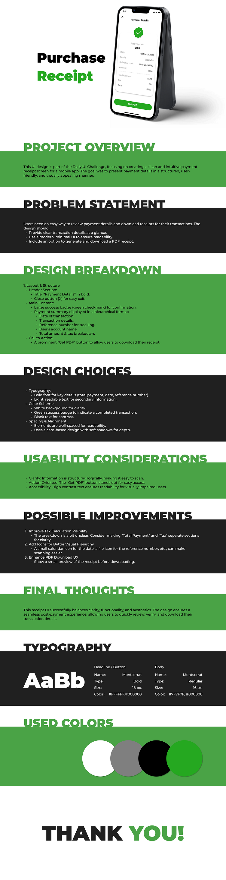 Purchase Receipt / Daily UI #017 by Sona Atalyan on Dribbble