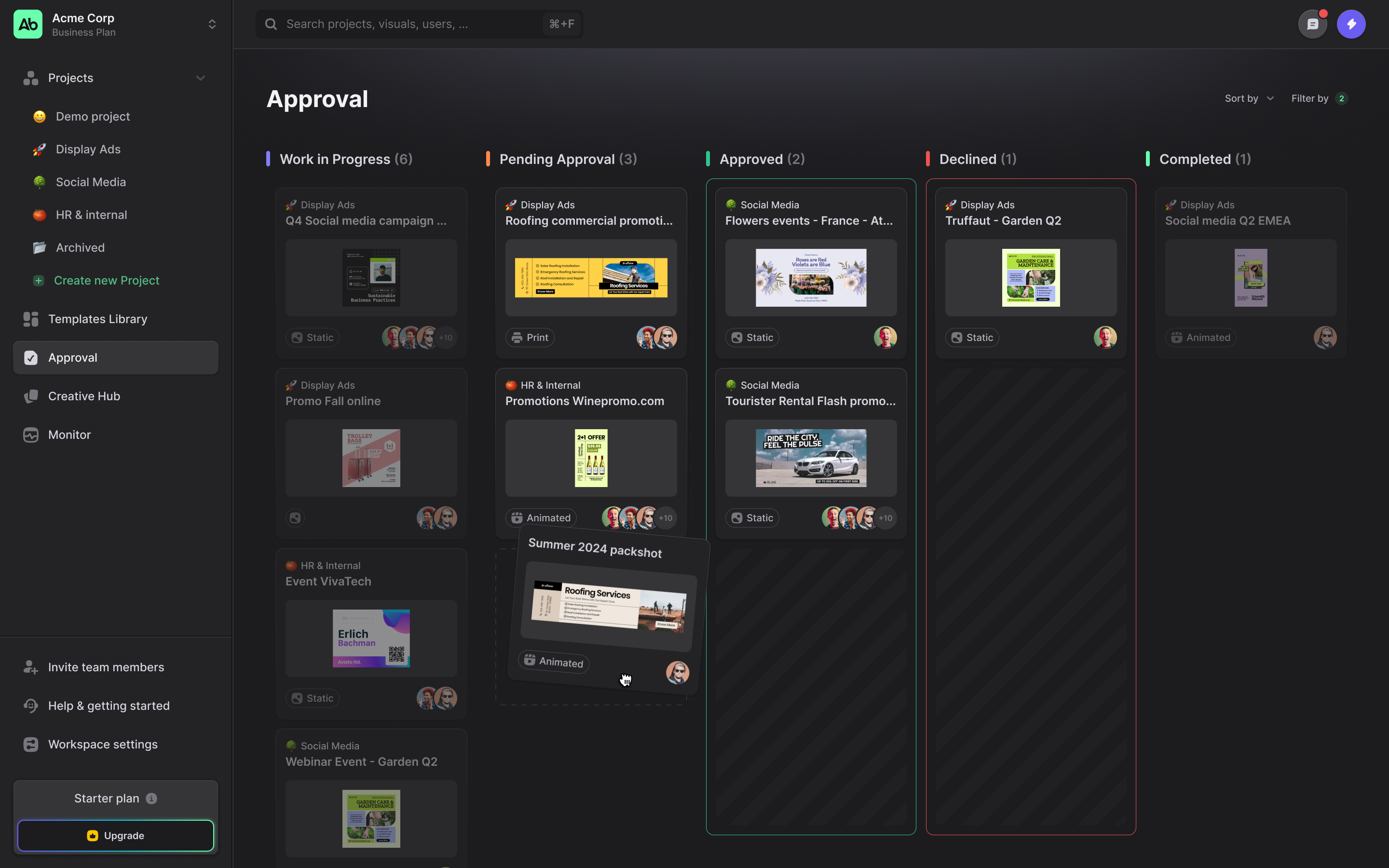 Abyssale Approval Kanban by Stigliani Alessandro on Dribbble