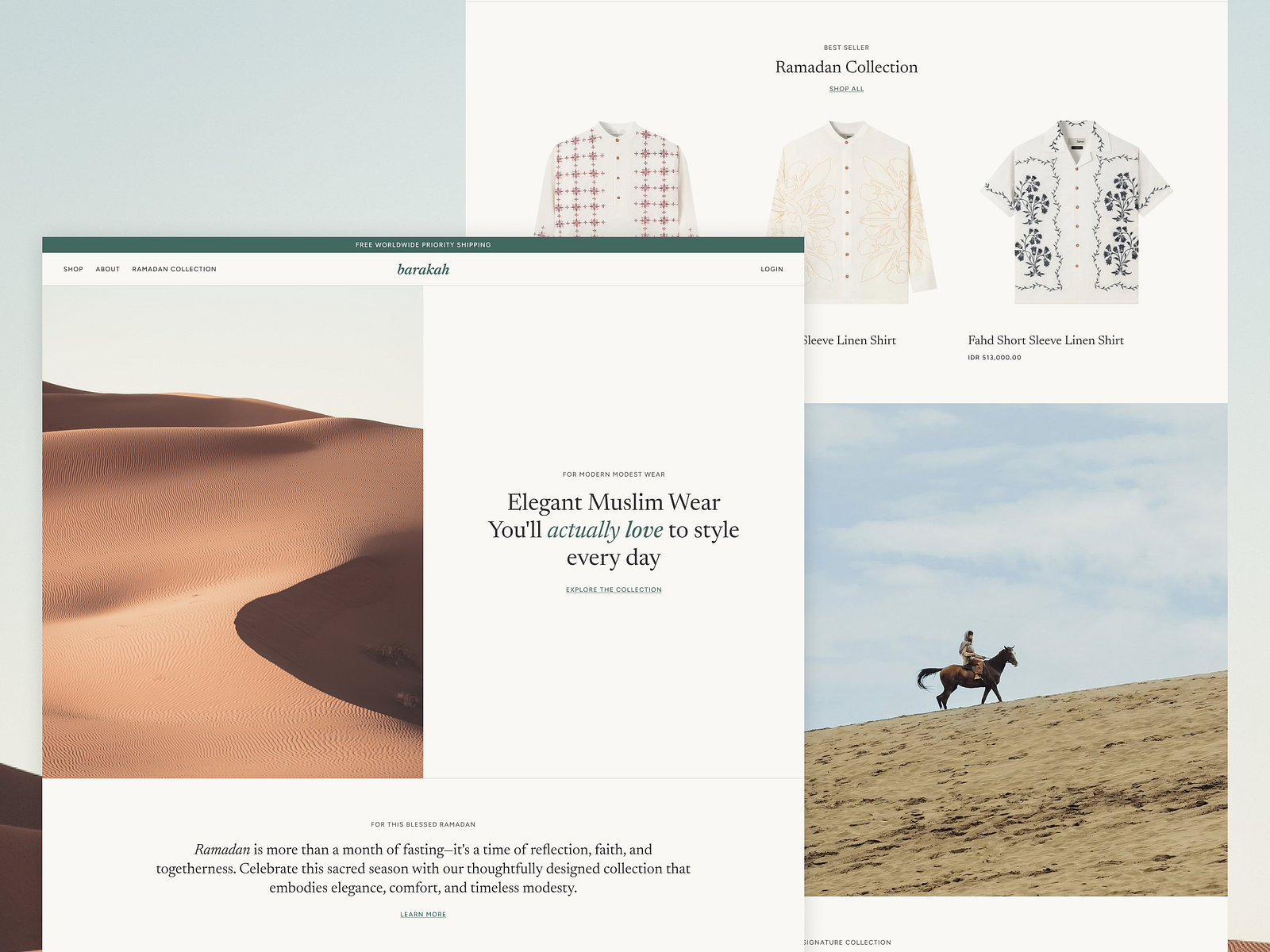 barakah - Muslim Wear Ecommerce by Feizal on Dribbble
