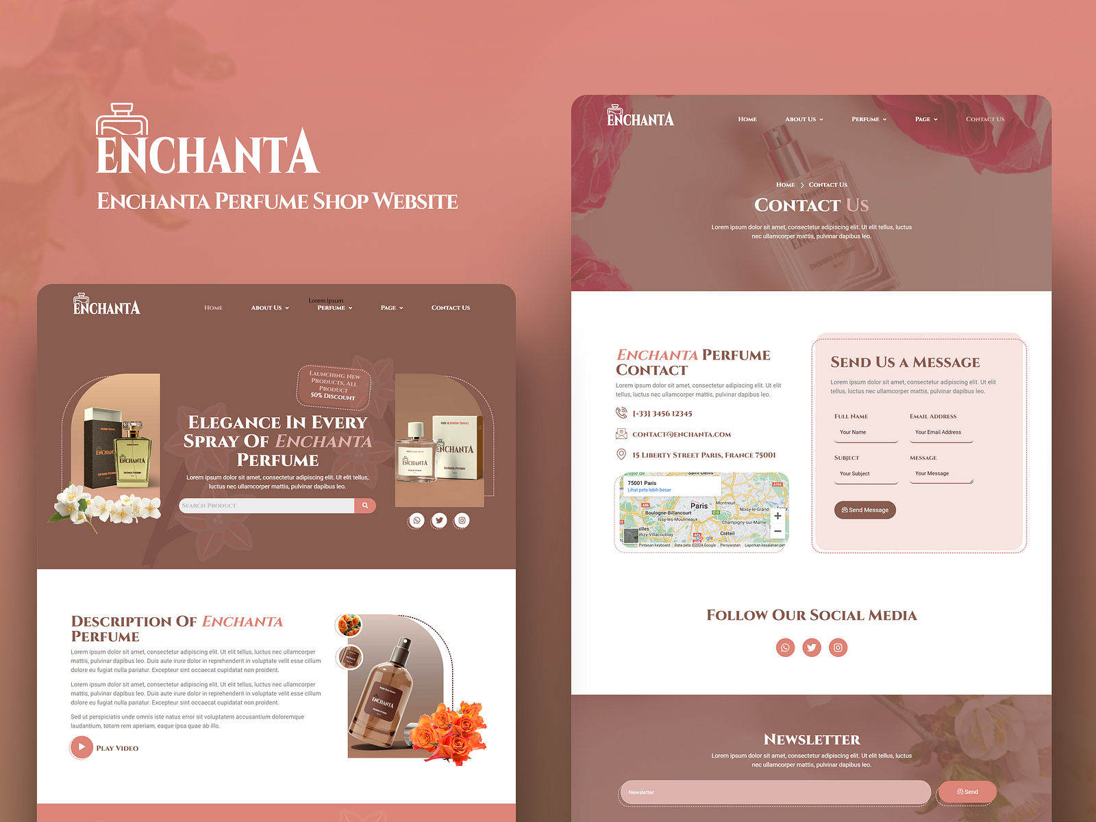 Enchanta Perfume Shop Website by Ersa Putri Feraya on Dribbble