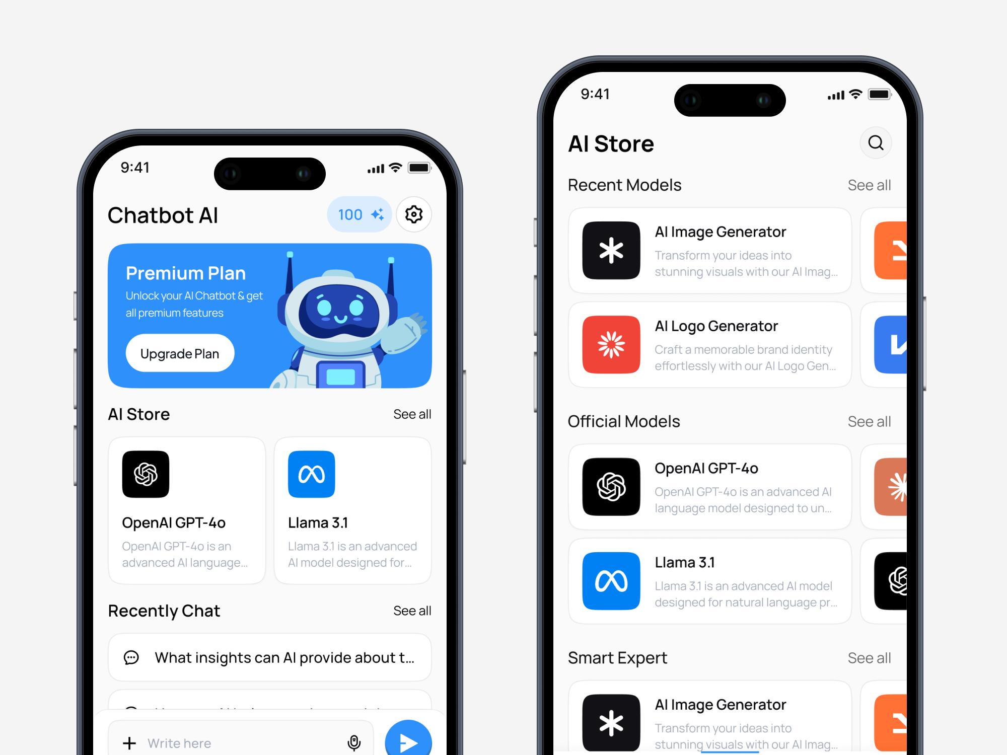 Chatbot AI 🤖 Clean Ver. | Chat & AI Store Page 📃 by Pixara on Dribbble