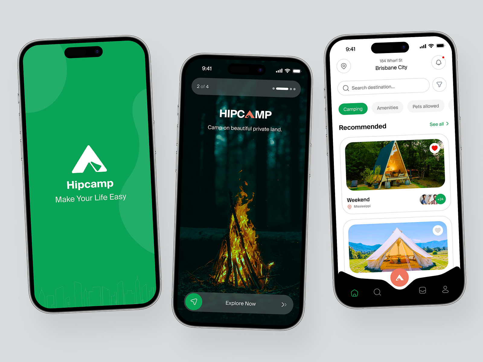 Hipcamp: Camping, RVs & Cabins by Koushik Sarkar on Dribbble