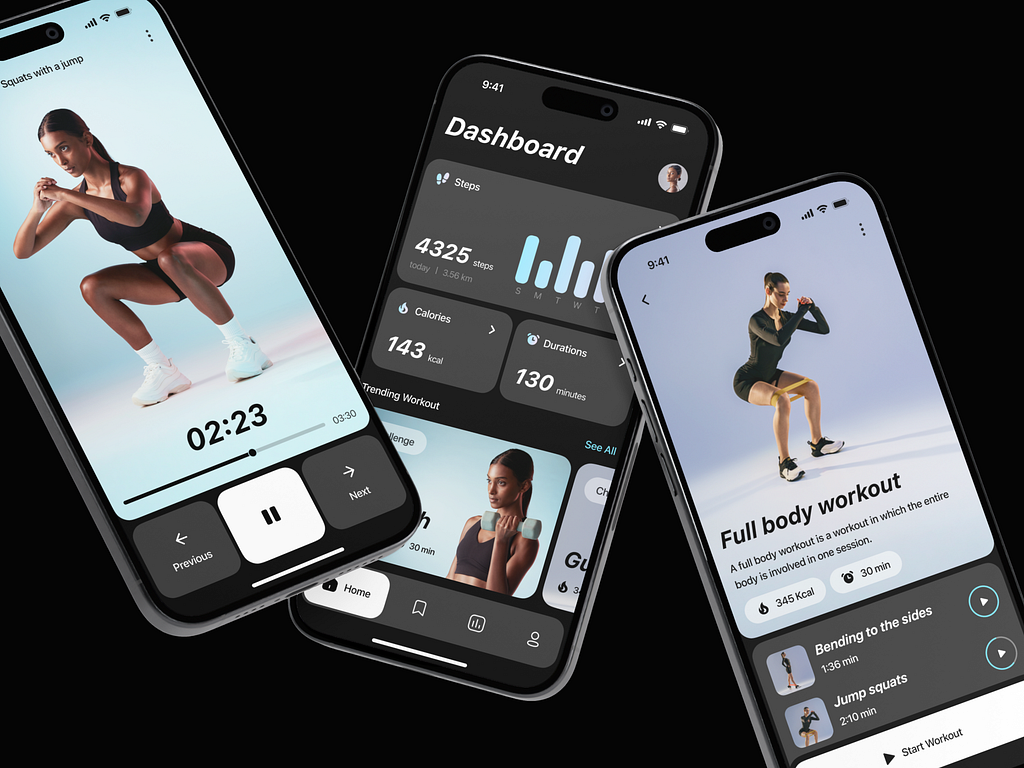 Fitness Mobile App Design by Ronas IT | UI/UX Team on Dribbble