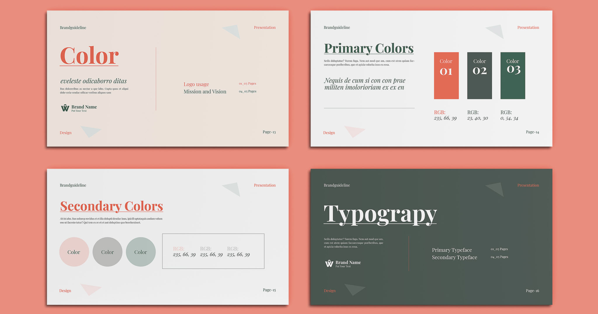 Brand Guideline Presentation Template by Click Paint on Dribbble