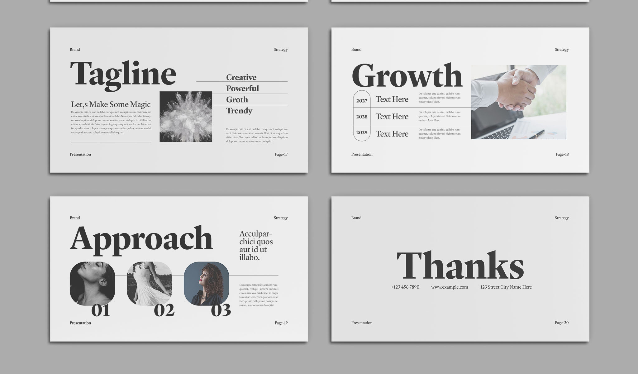 Brand Strategy Presentation Template by Click Paint on Dribbble