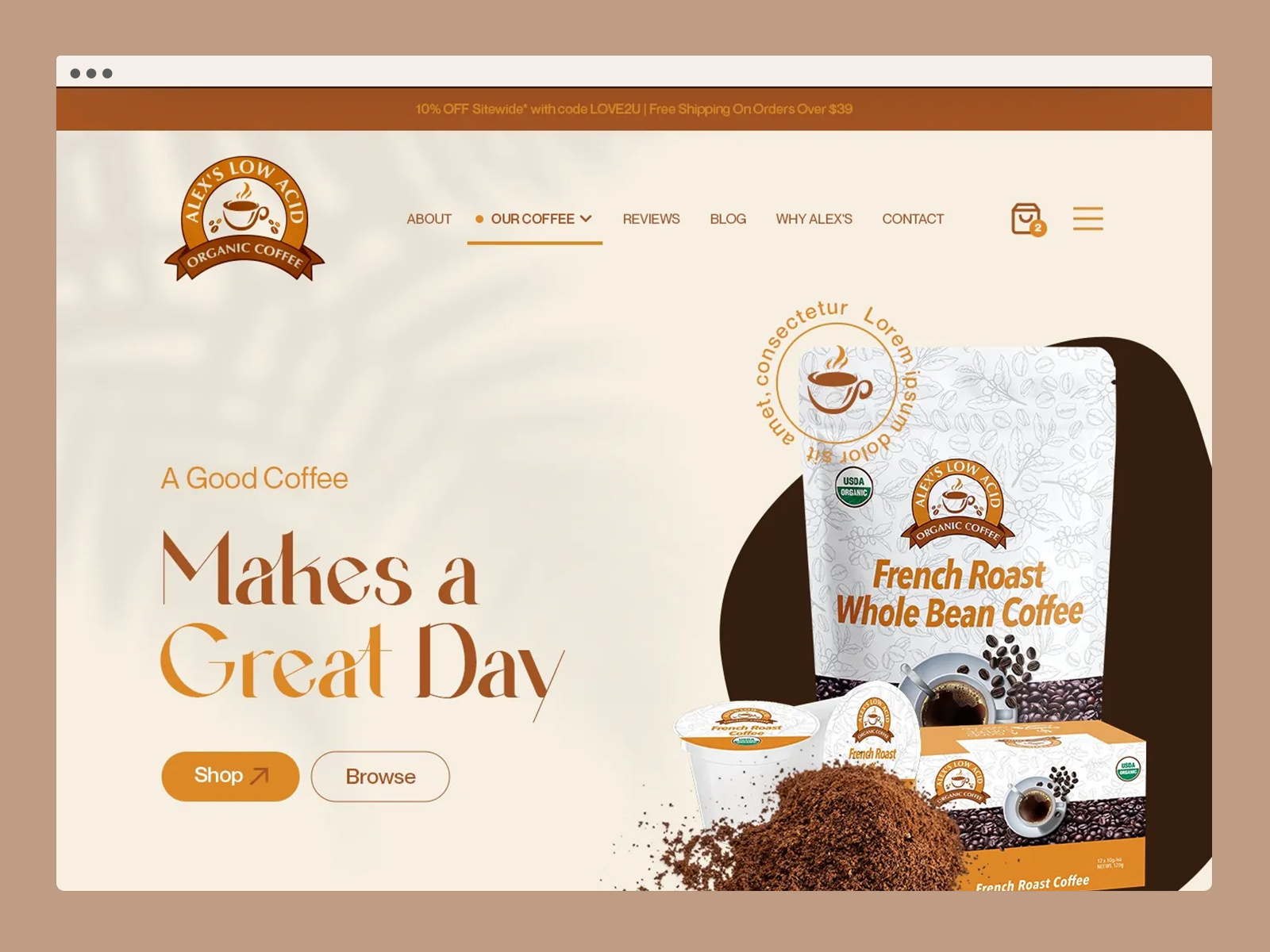 Artisan Coffee Website Design | Rich Flavors & Modern UI/UX by SMPLY ...