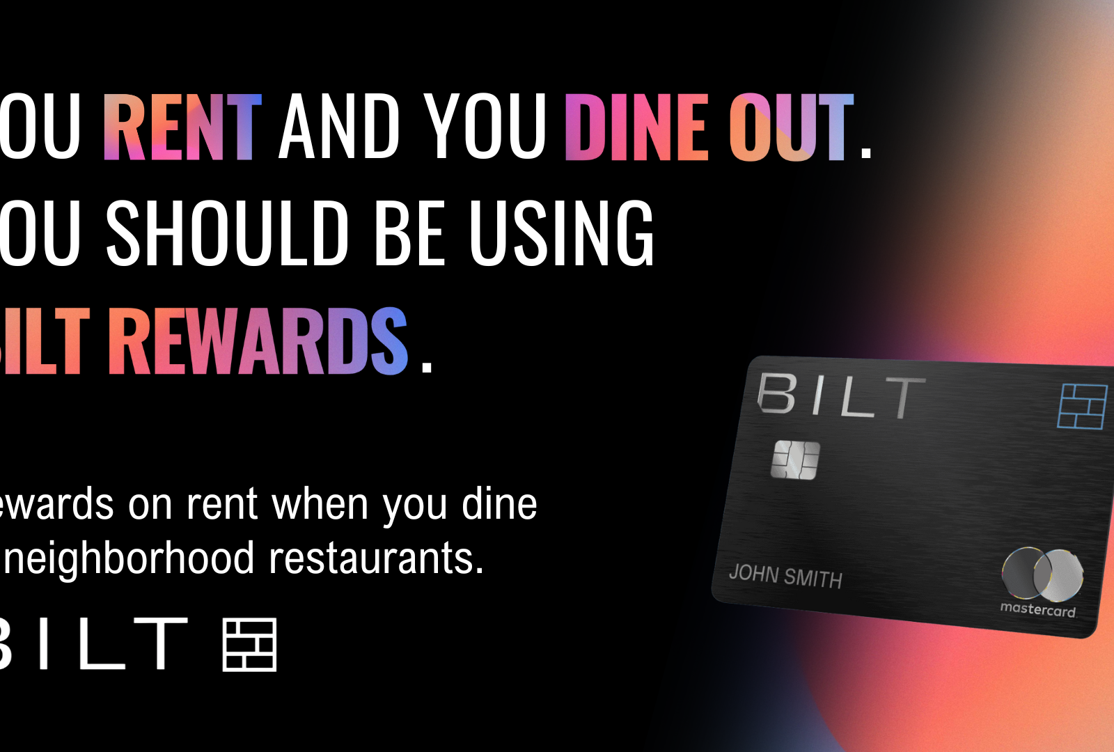 Bilt Rewards Card Ad Mockup for Finch by Heather Holdo on Dribbble