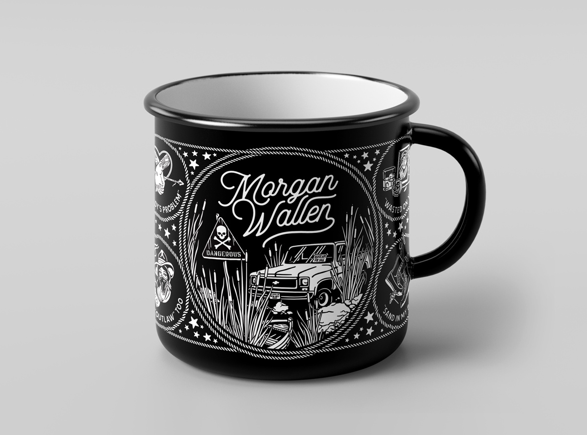 Morgan Wallen "Dangerous" Mug Design by Jon Bannan on Dribbble