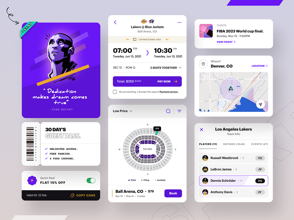 Seat booking - Components by Praveen N on Dribbble