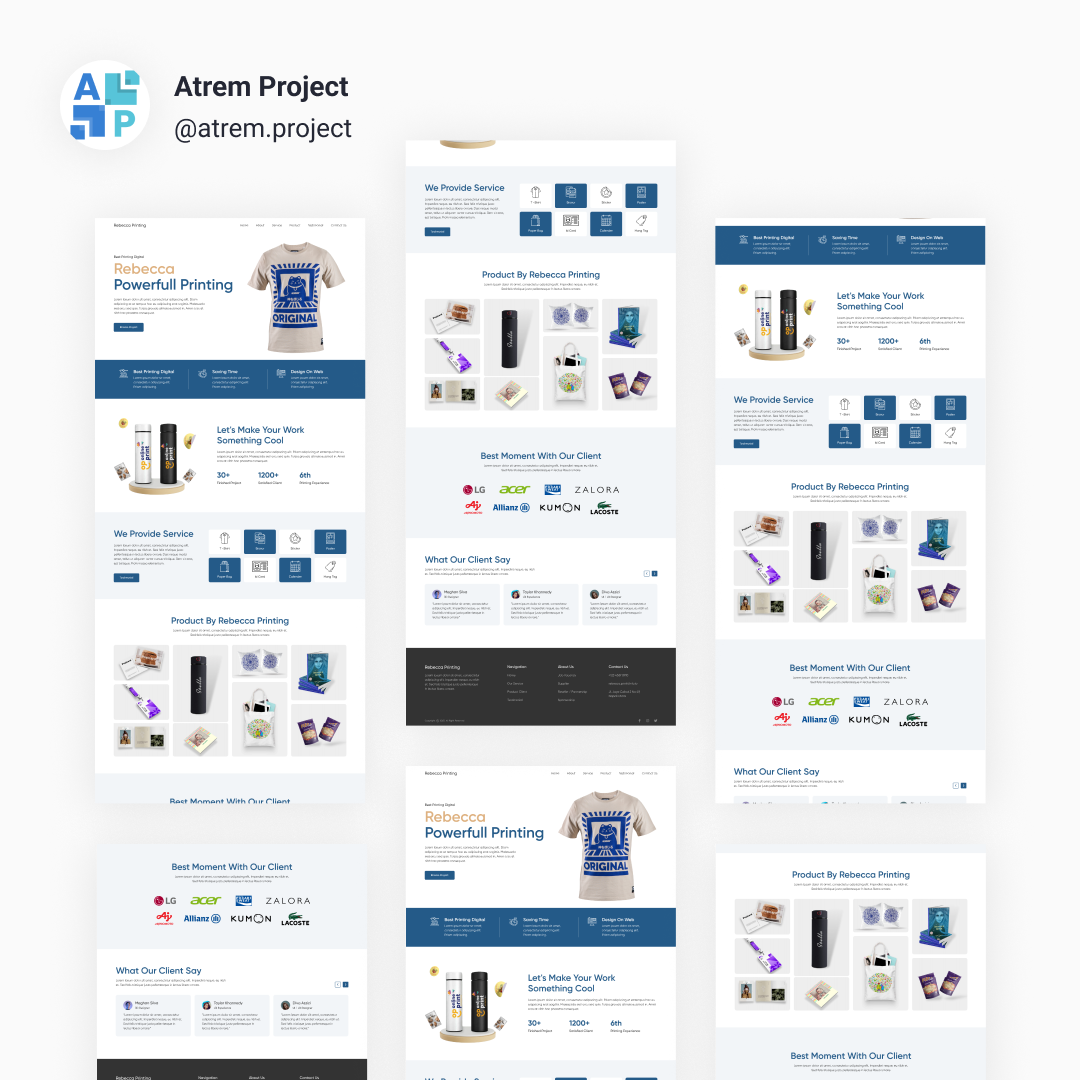 Digiprint - Landing Page Printing by Atrem Project on Dribbble