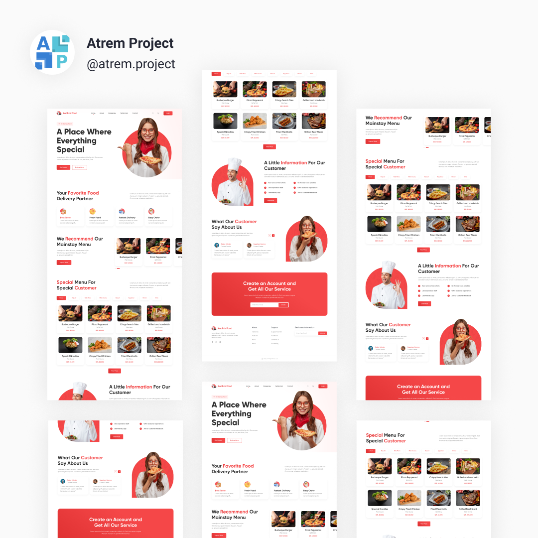 DiFood Restaurant - Landing Page Restaurant by Atrem Project on Dribbble