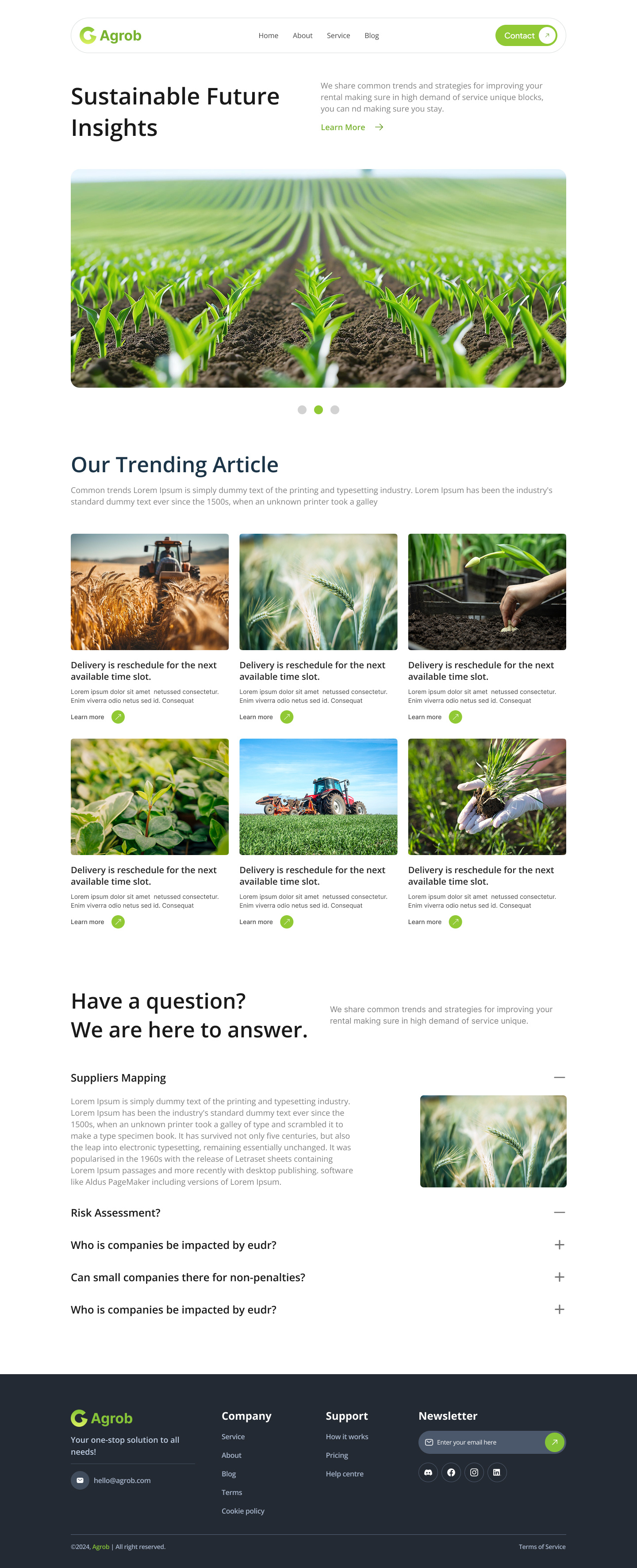 Blog Website - Landing Page by JAHID ‌ on Dribbble