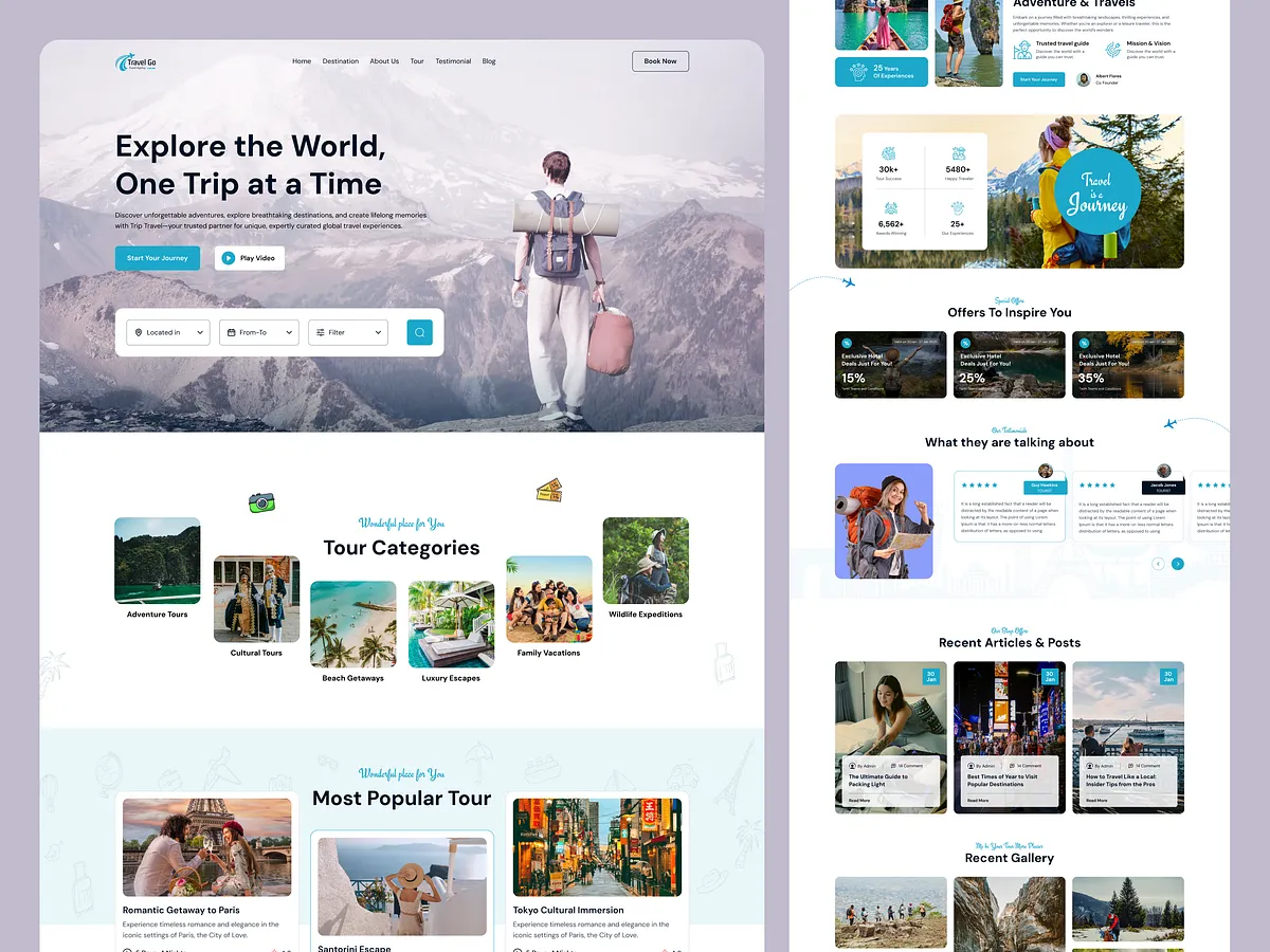 Browse thousands of Travel Website images for design inspiration | Dribbble