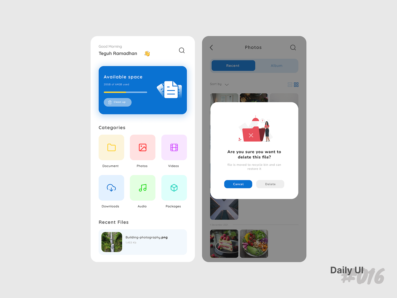 DailyUI #016 - PopUp Overlay by Teguh on Dribbble