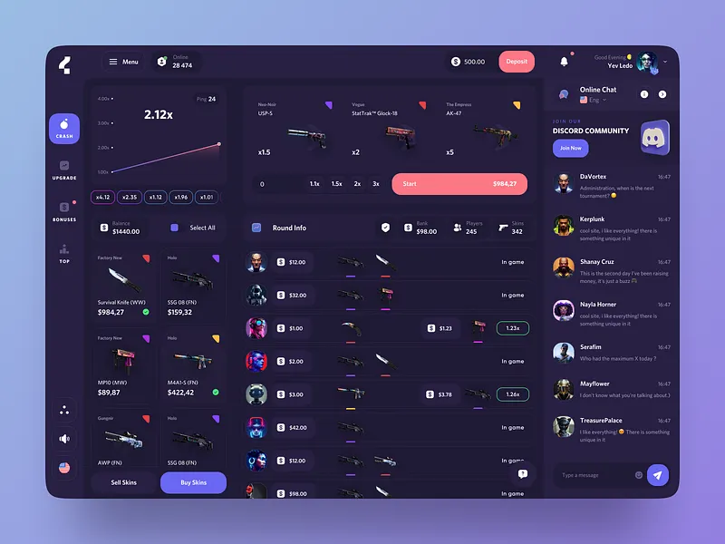 Game Dashboard designs, themes, templates and downloadable graphic ...