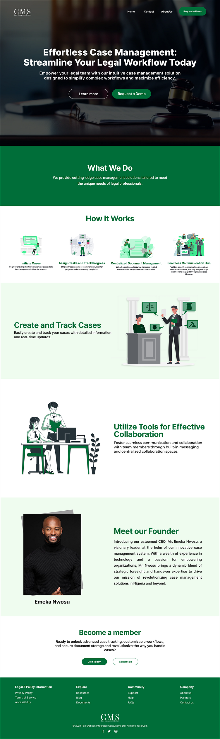 Case Management System | Landing Page Design by Ateeq Oyeleke on Dribbble