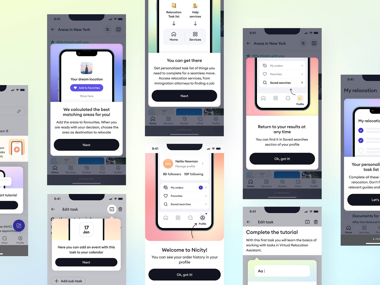 Tutorials and Onboarding nice UI by Daria Bugrowskaia on Dribbble