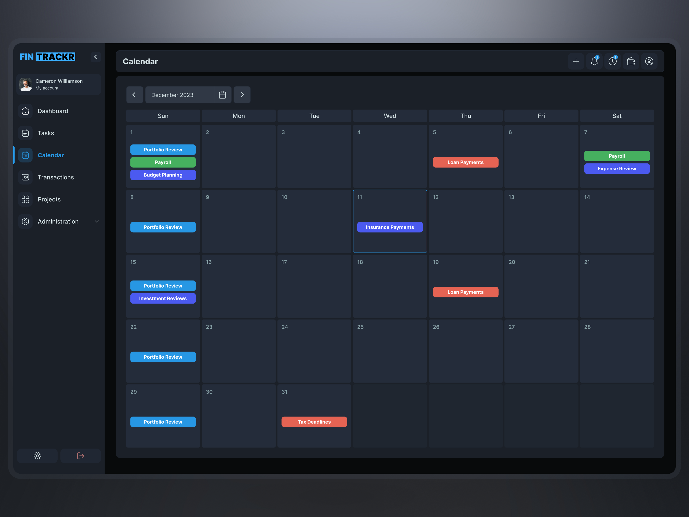 Dark UI Dashboard & Calendar Design by Ira 🇺🇦 on Dribbble