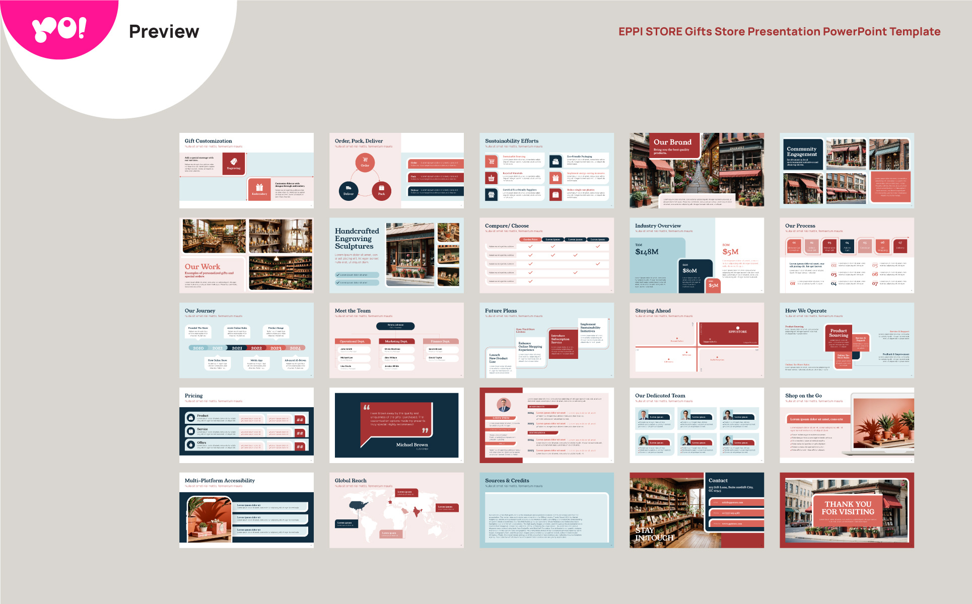 EPPI STORE Gifts Store Presentation PowerPoint Template by YO! SLIDE on ...