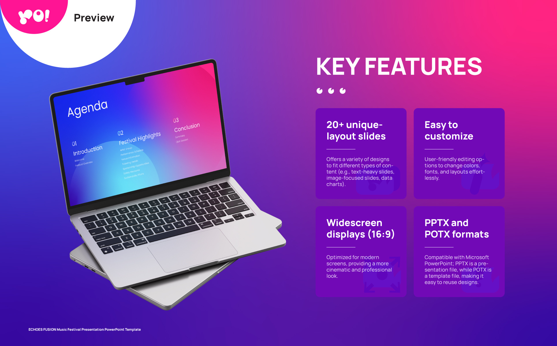 ECHOES FUSION Music Festival Presentation PowerPoint Template by YO! SLIDE on Dribbble