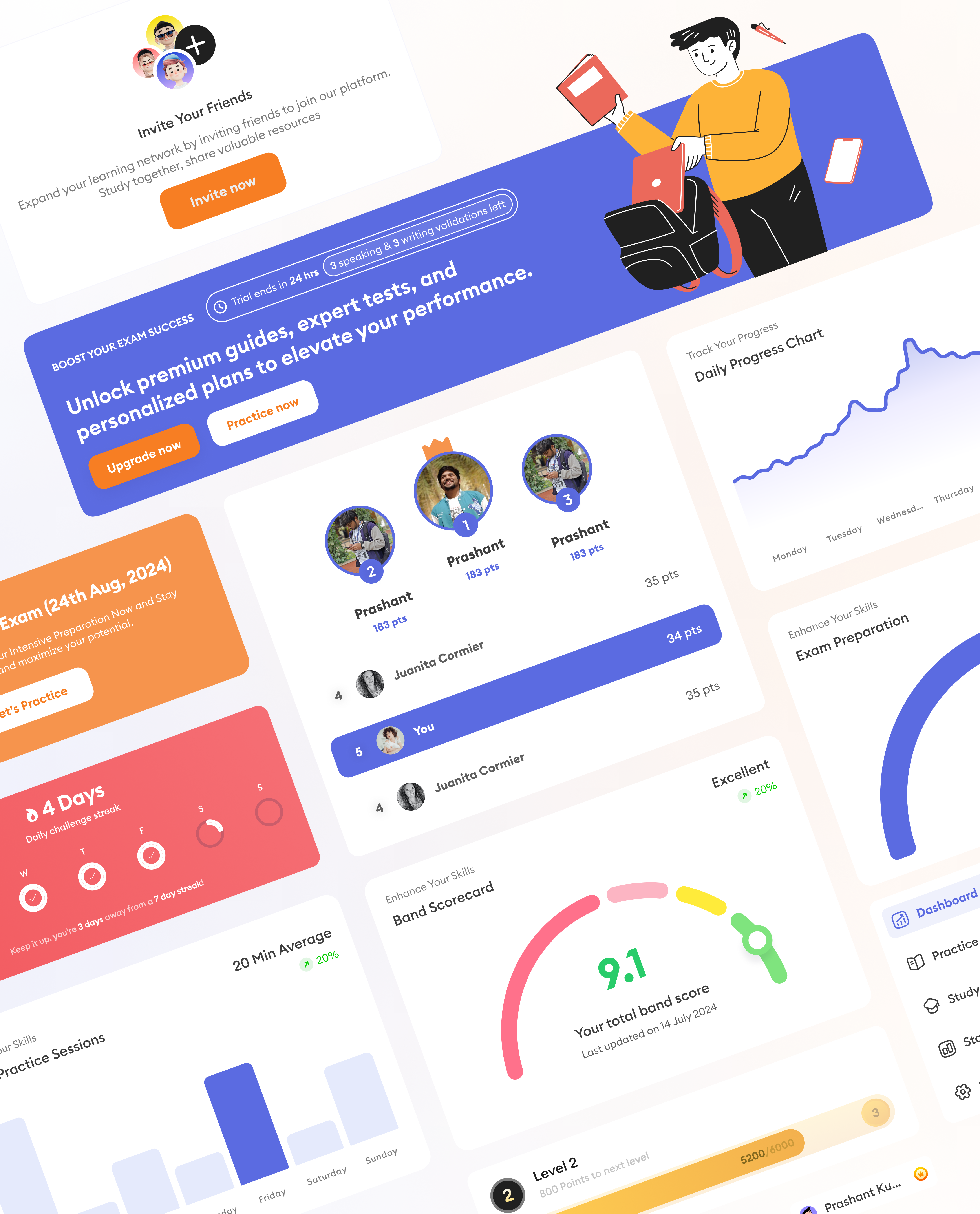 Exam UI designs, themes, templates and downloadable graphic elements on ...