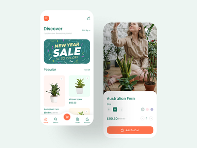 Mobile App UI/UX for Plant Shop by SHAMIM UZZAMAN on Dribbble