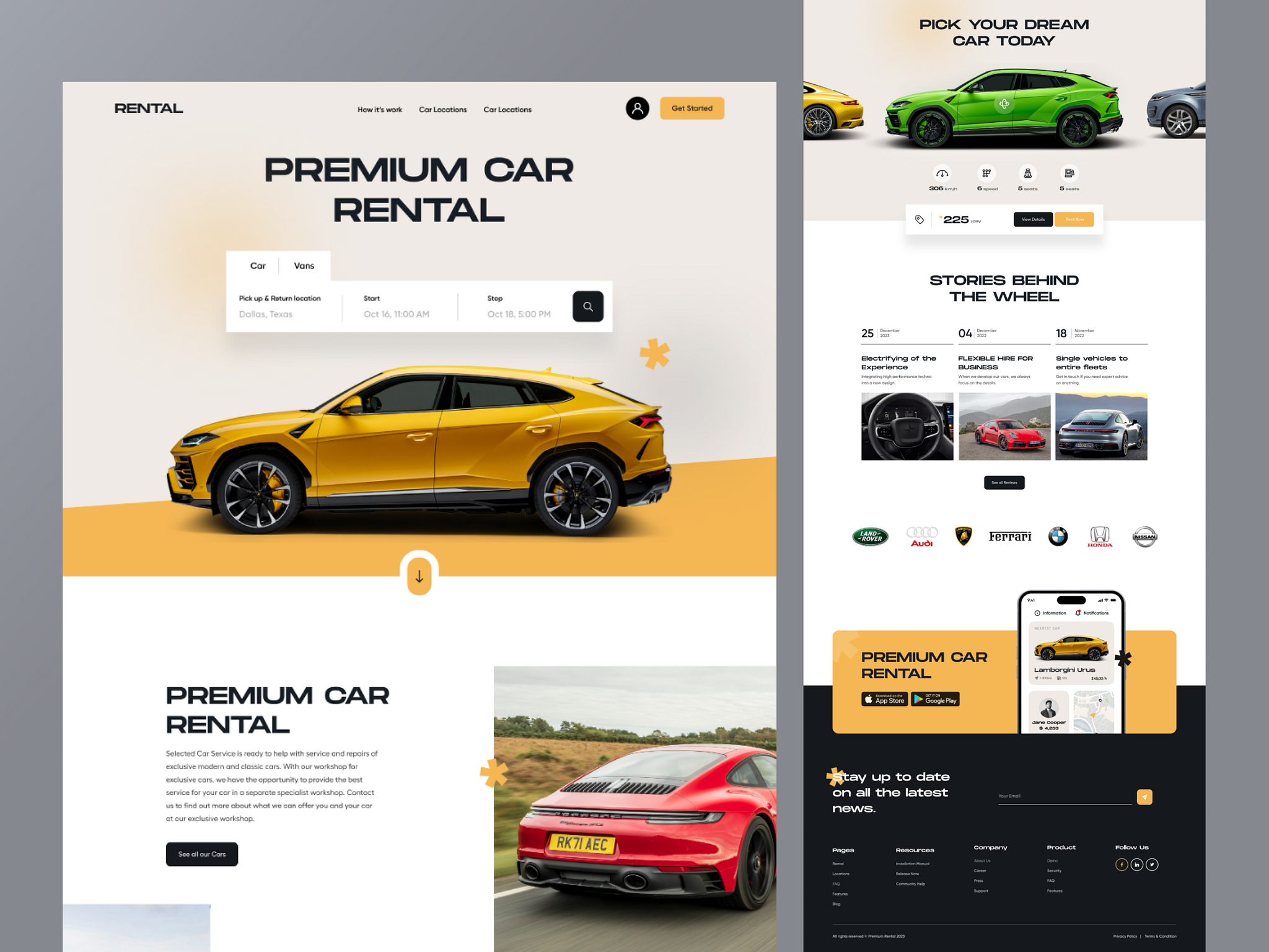 Premium Car Rental Website by Rafsan Sam on Dribbble