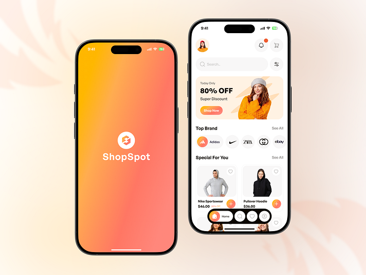 Shopping app - Splash & Home Screen design by UI Munna 🔥 on Dribbble Shopping app - Splash & Home Screen design by UI Munna 🔥 on Dribbble