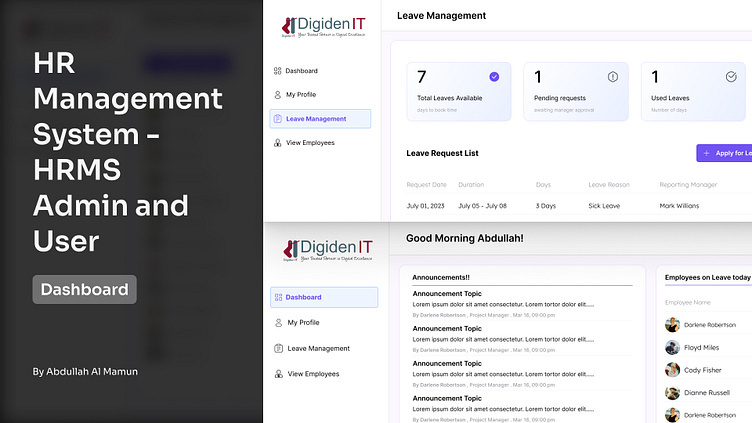HRMS - HR Management System for Admin and Employee by Abdullah Al Mamun ...