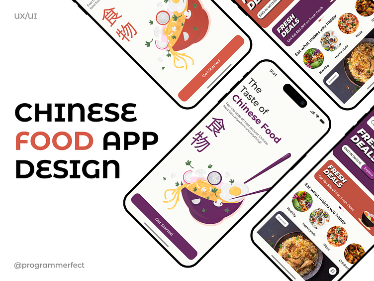 Chinese Food App Design by Rahul Kumar on Dribbble