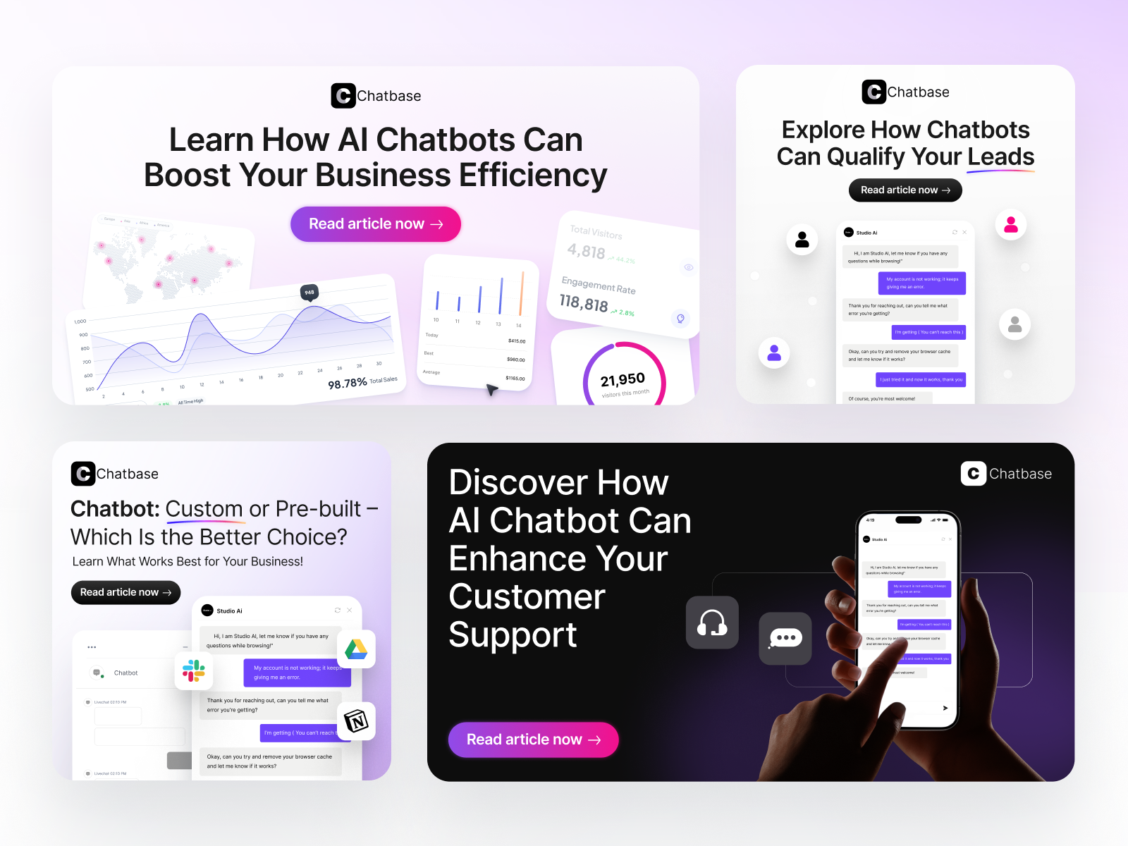 Ad Creatives Design for ChatBase by Aimers Agency on Dribbble